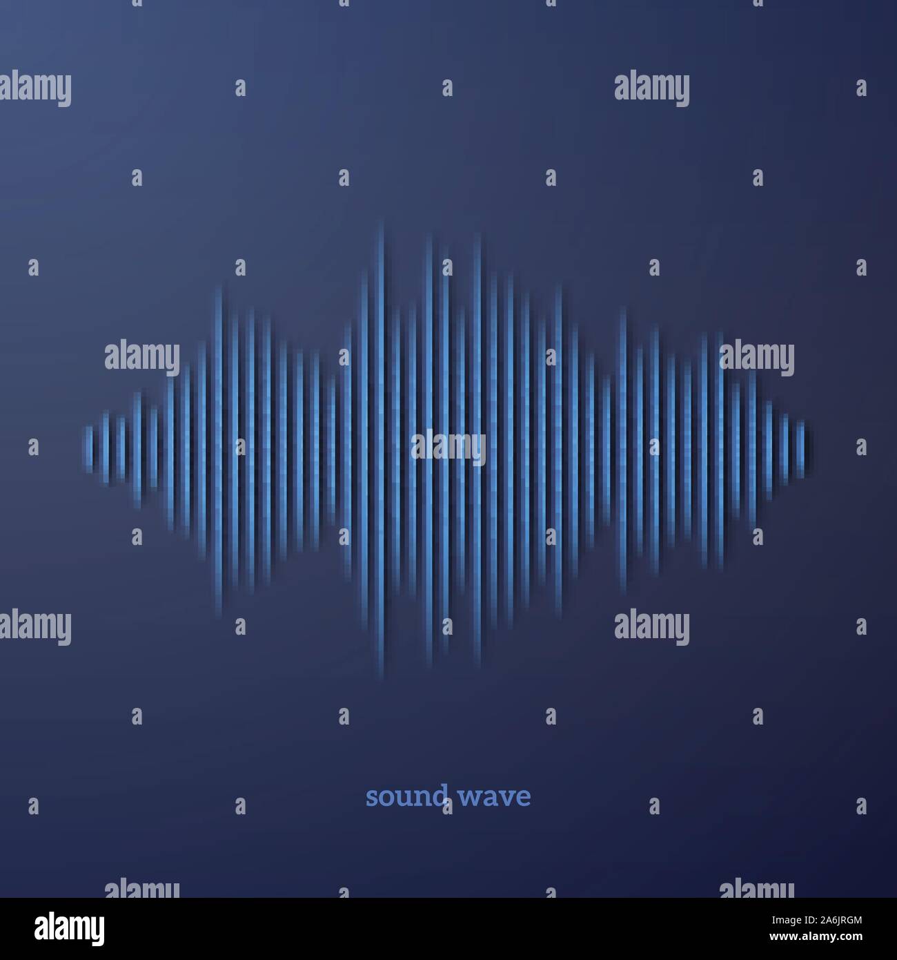 Paper sound waveform with shadow Stock Vector Image & Art - Alamy