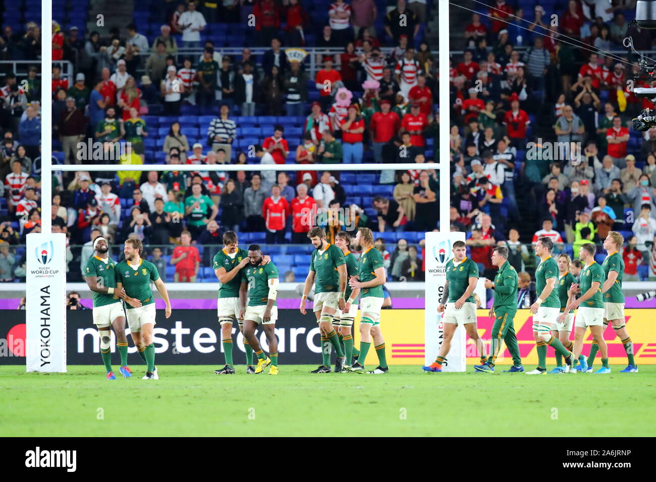 Yokohama, Kanagawa, Japan. 27th Oct, 2019. South Africa team group (RSA ...