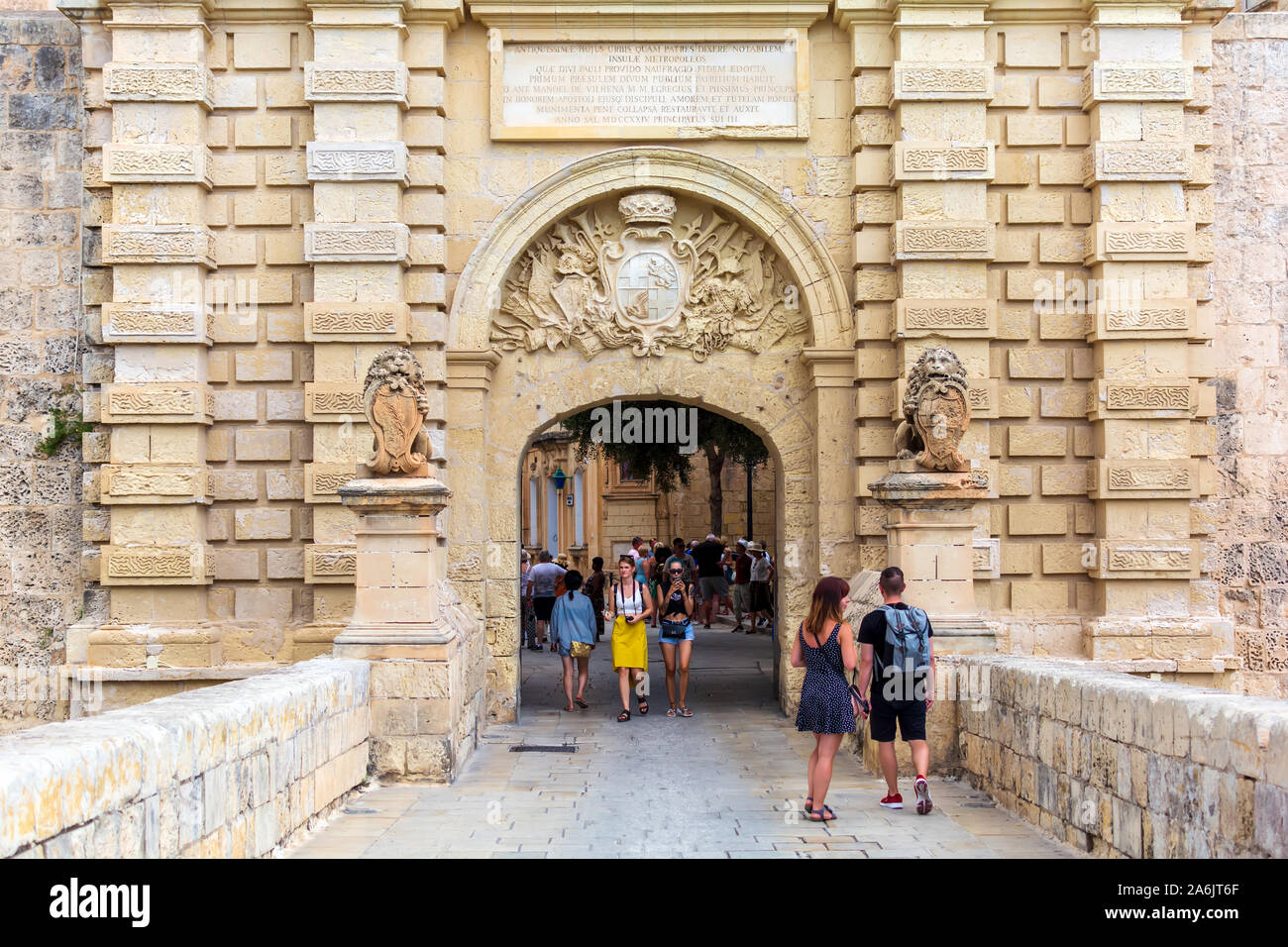 Main gate mdina malta hi-res stock photography and images - Alamy