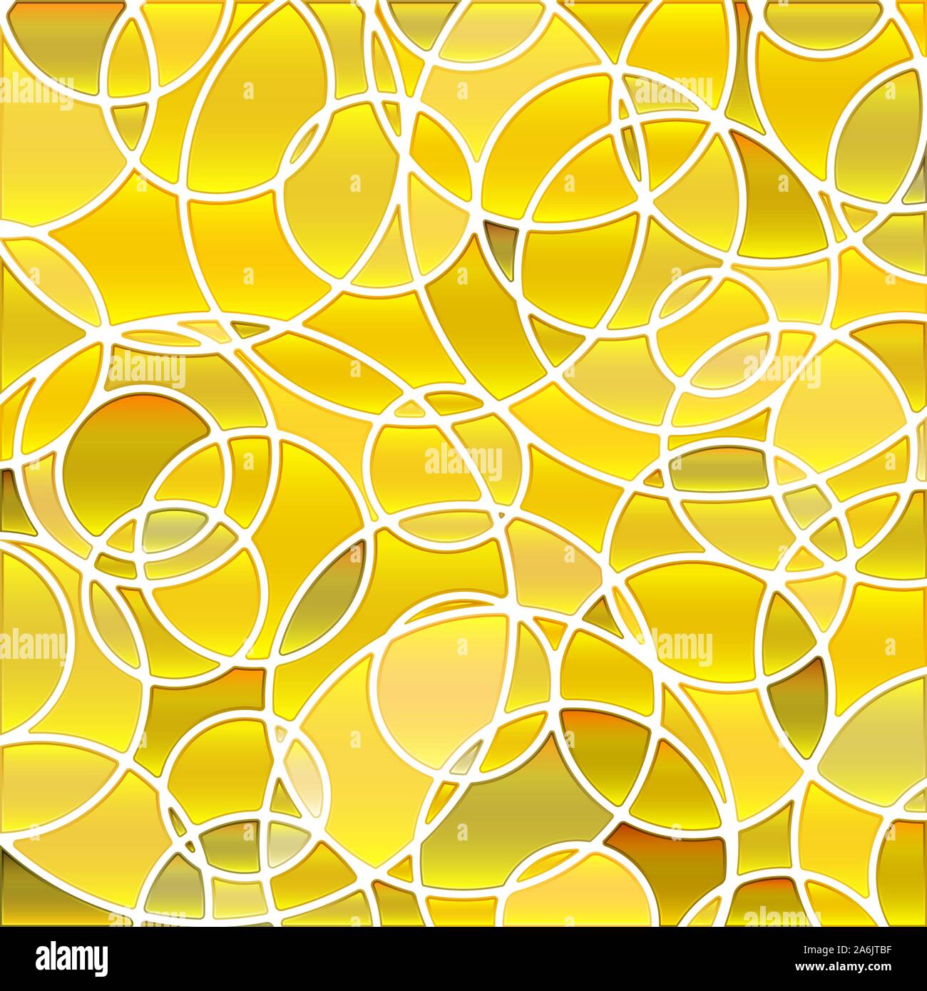 abstract vector stained-glass mosaic background - yellow circles Stock ...