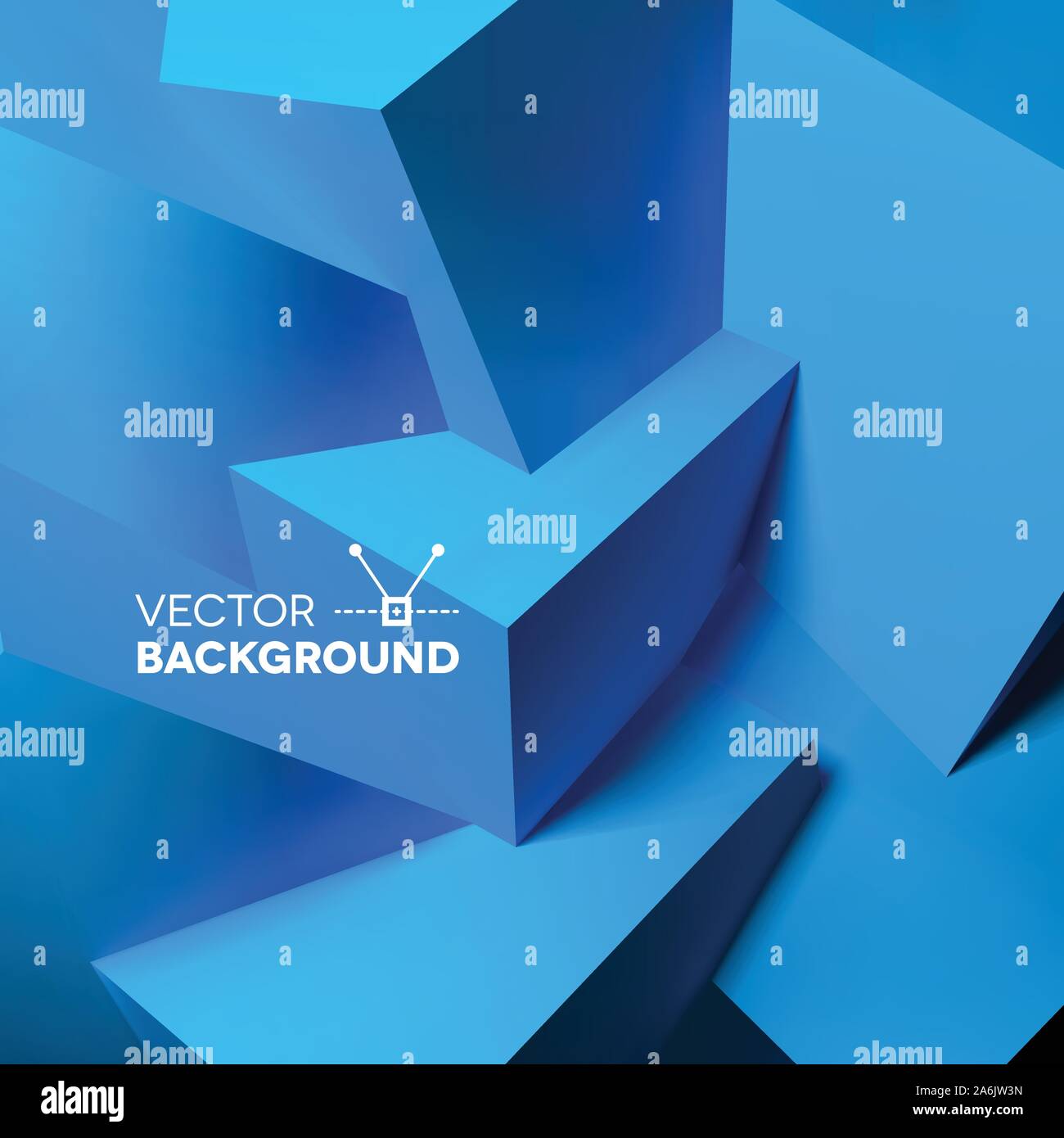 Abstract background with overlapping blue cubes Stock Vector Image & Art - Alamy