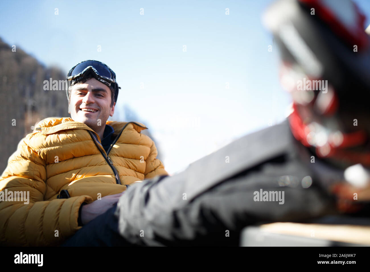 Smiling man ski mask hi-res stock photography and images - Alamy