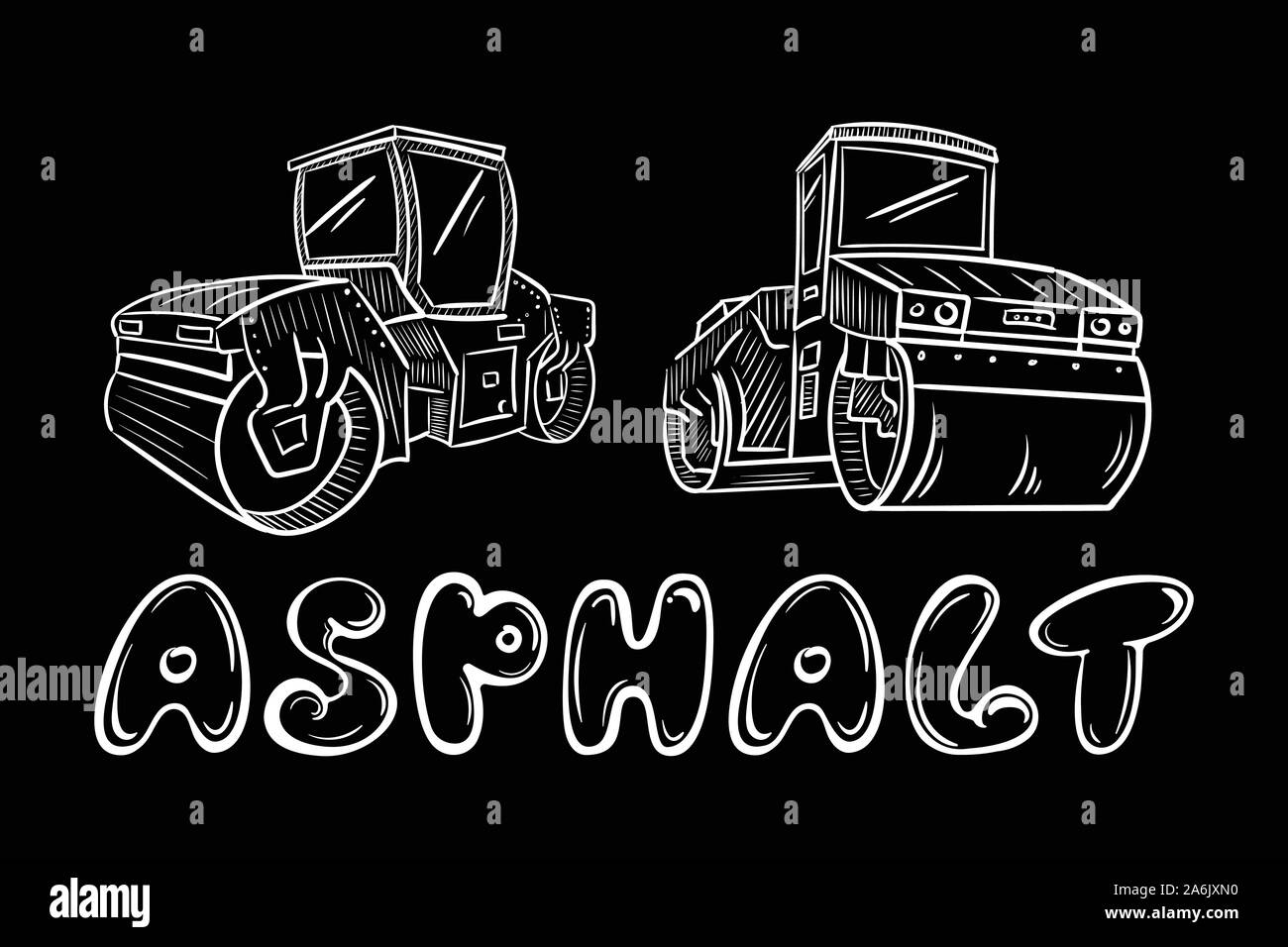 Asphalt laying vector vectors Stock Vector Images - Alamy