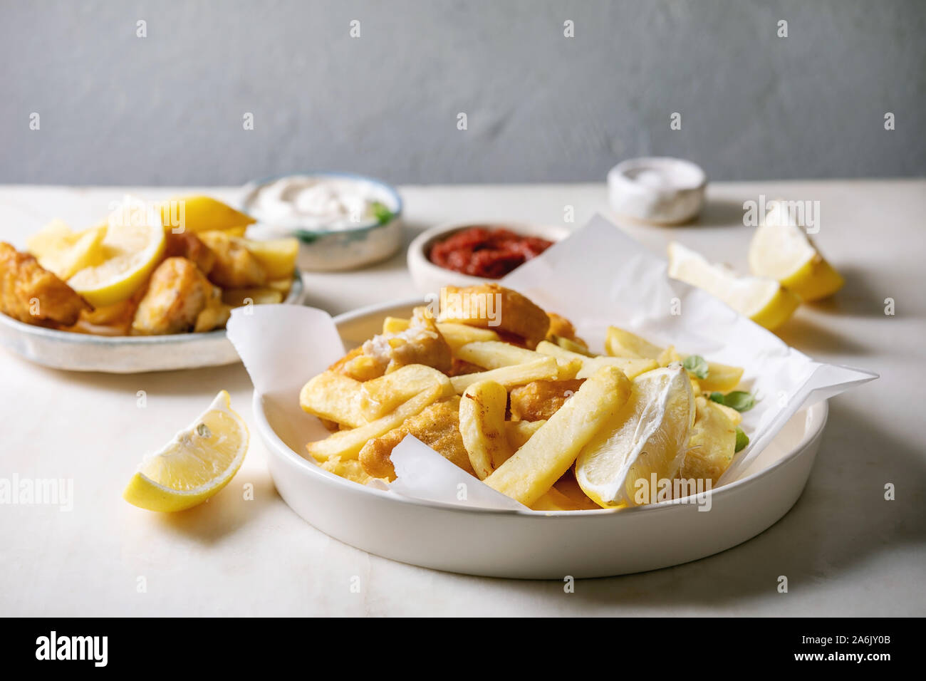 Classic fish and chips Stock Photo - Alamy