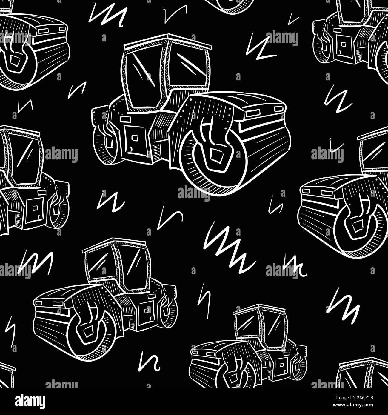 Seamless texture with black and white service technical machines Stock ...