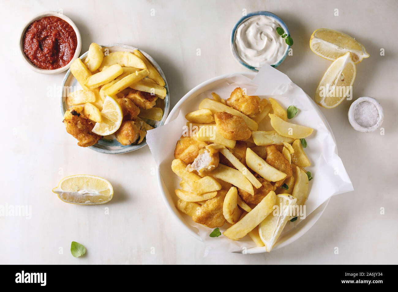 Classic fish and chips Stock Photo - Alamy