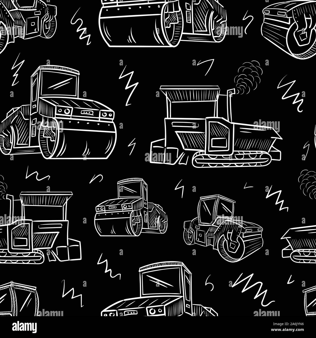 Seamless texture with black and white service technical machines Stock ...