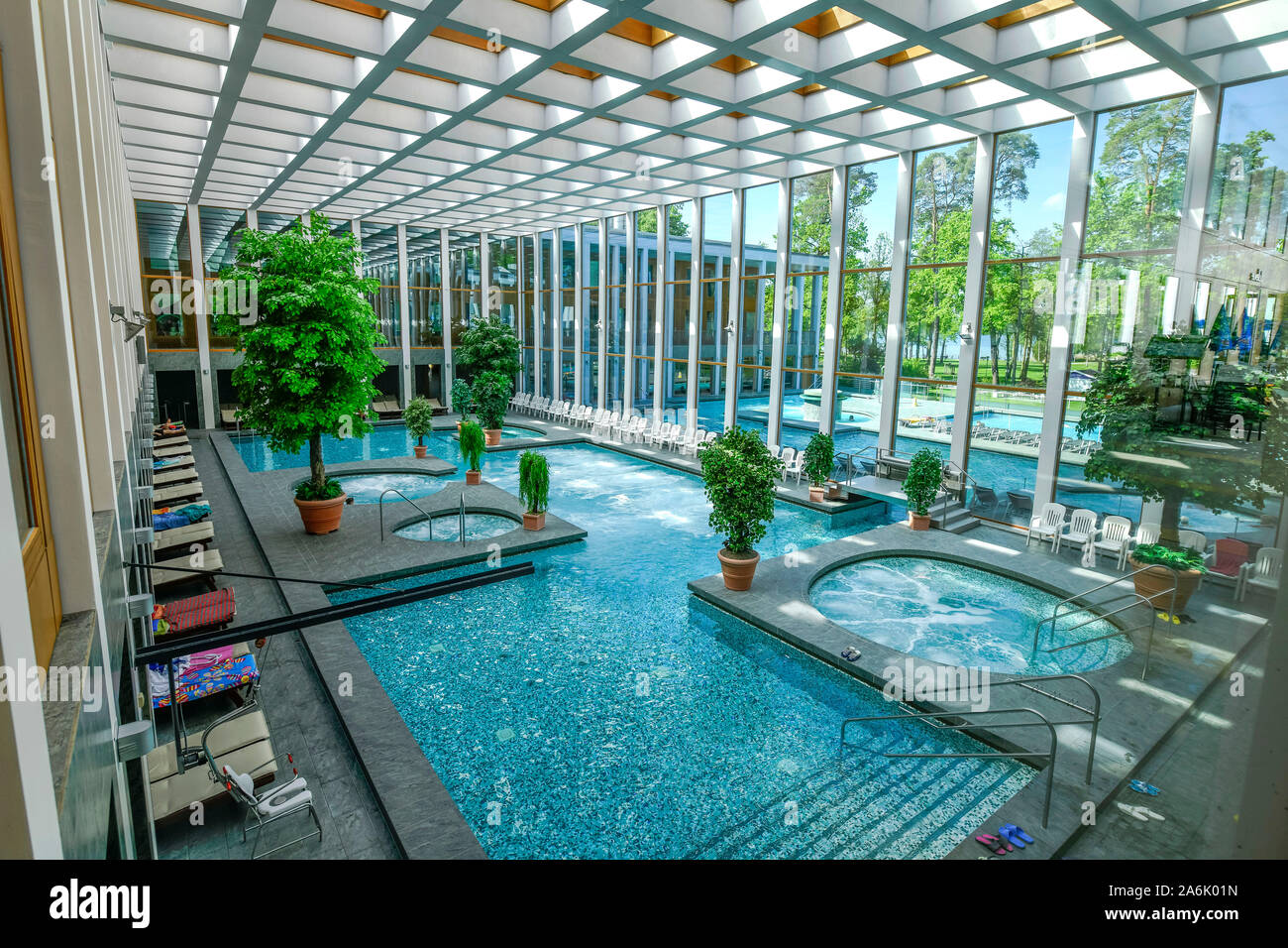 Therme, Am Kurpark, Bad Saarow, Brandenburg, Deutschland Stock Photo ...