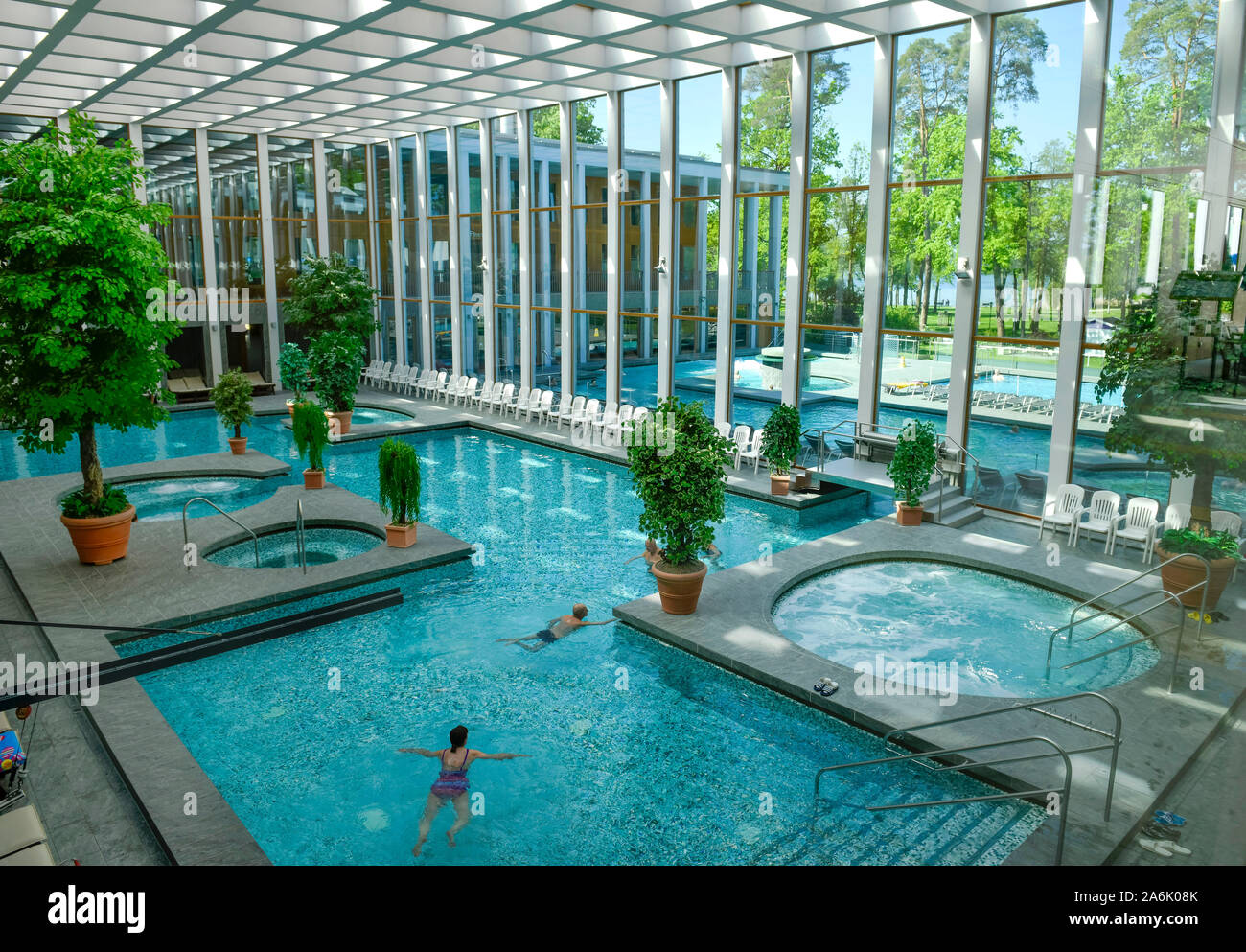 Therme, Am Kurpark, Bad Saarow, Brandenburg, Deutschland Stock Photo ...