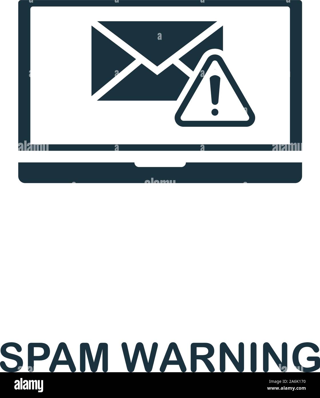 Spam Warning vector icon symbol. Creative sign from gdpr icons ...