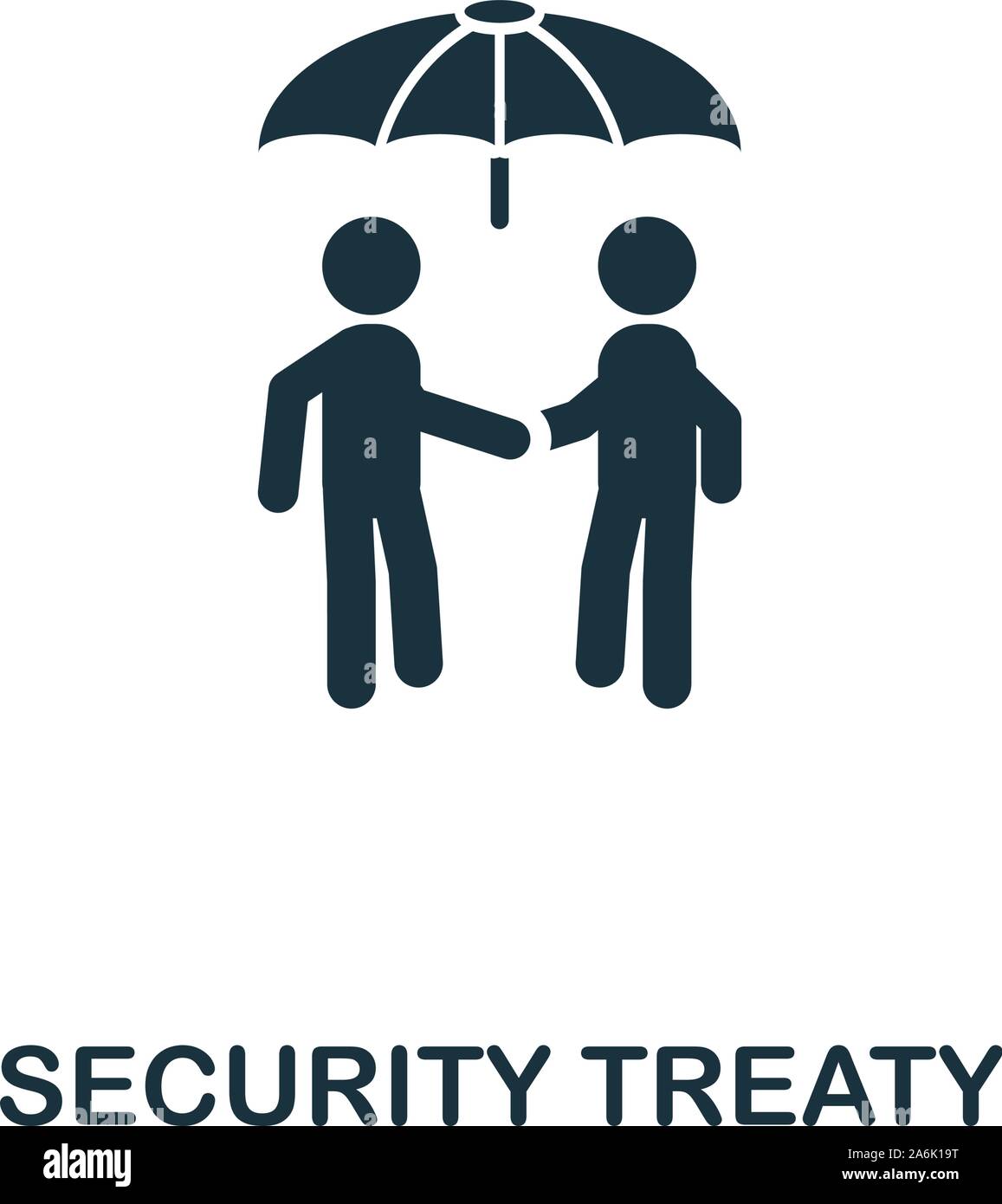 Security Treaty vector icon symbol. Creative sign from gdpr icons ...