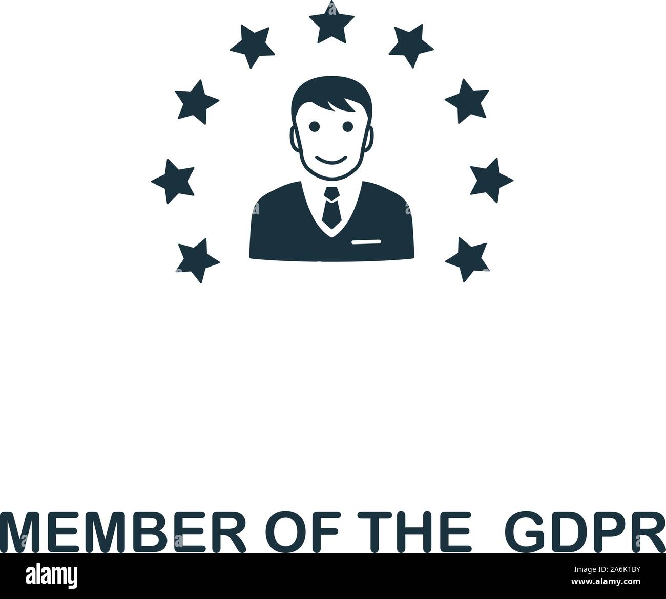 Member Of The Gdpr vector icon symbol. Creative sign from gdpr icons ...