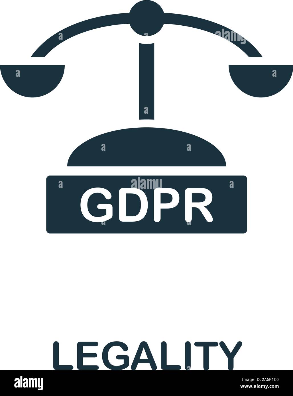 Legality vector icon symbol. Creative sign from gdpr icons collection ...