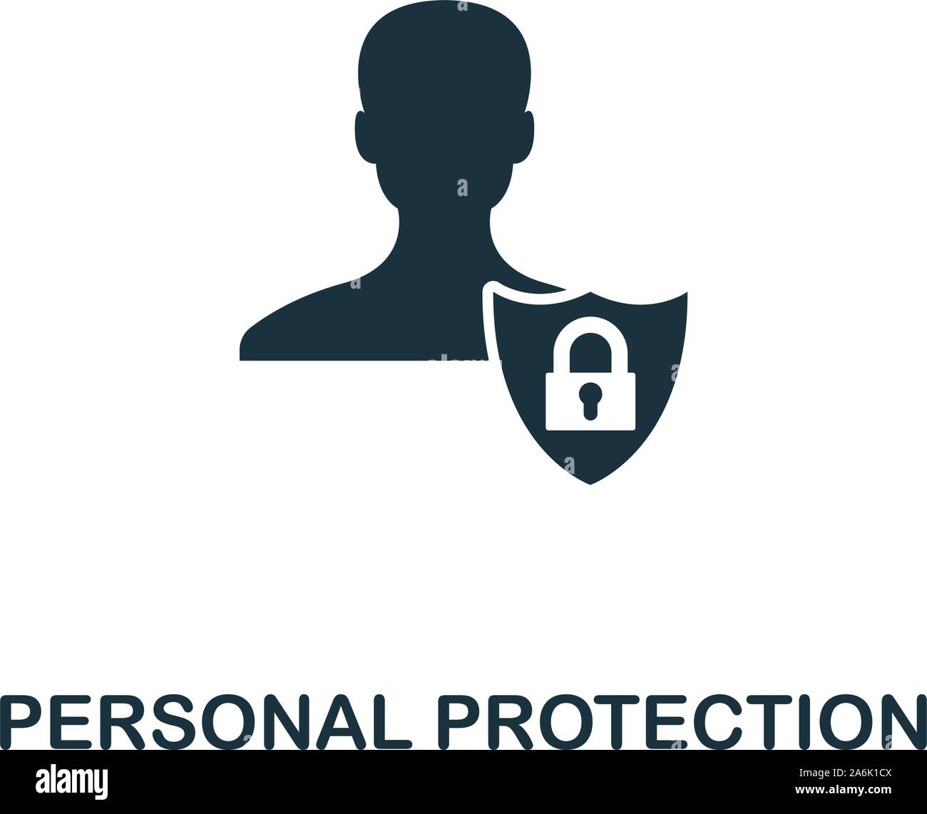 Personal Protection vector icon symbol. Creative sign from gdpr icons ...