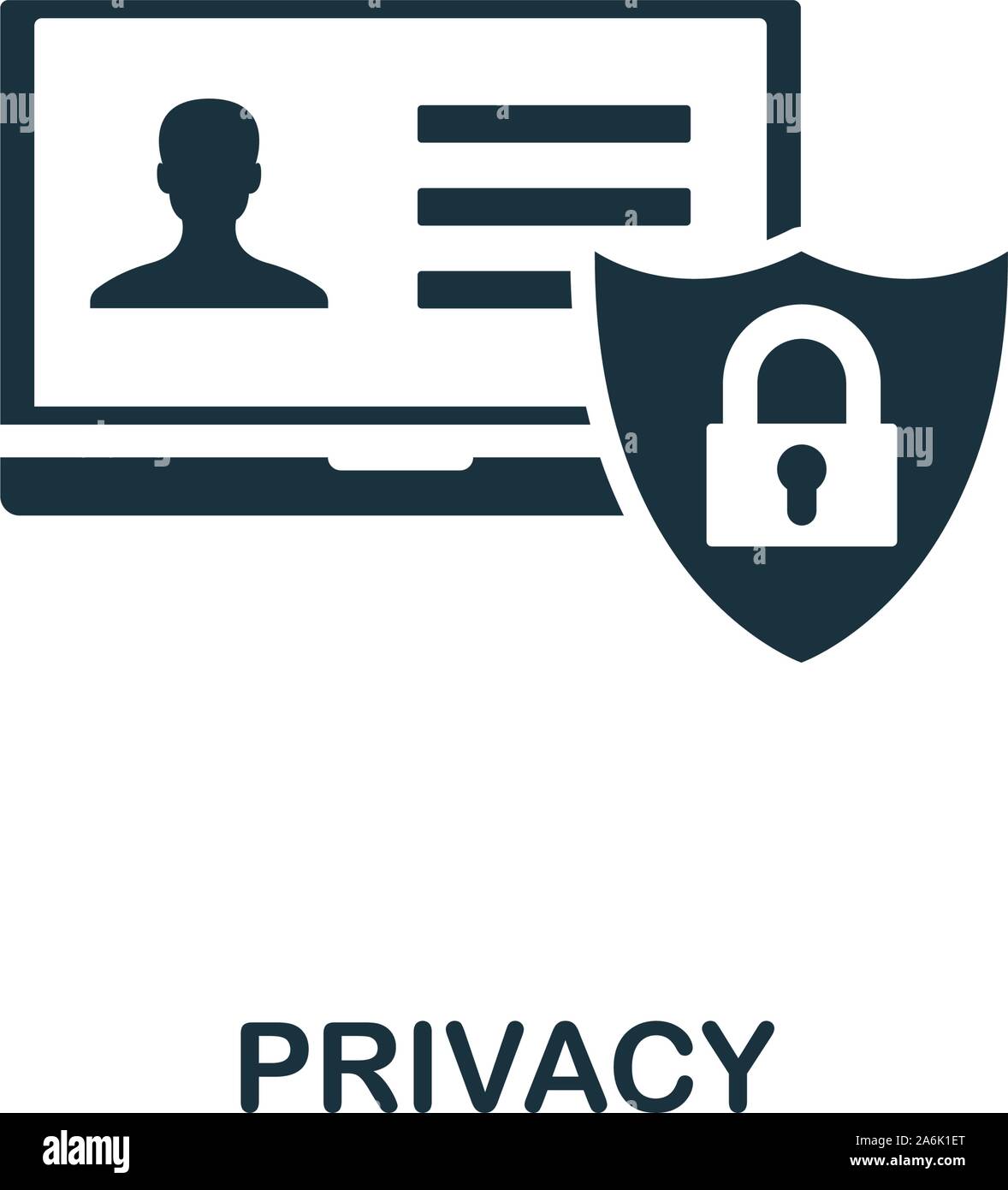 Privacy vector icon symbol. Creative sign from gdpr icons collection ...