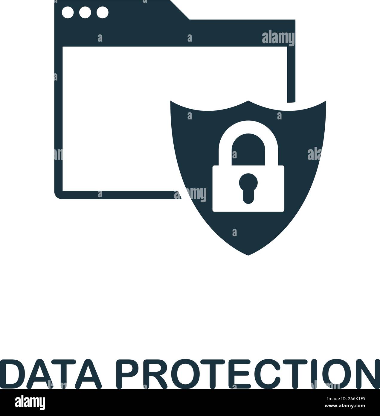 Data Protection vector icon symbol. Creative sign from gdpr icons ...