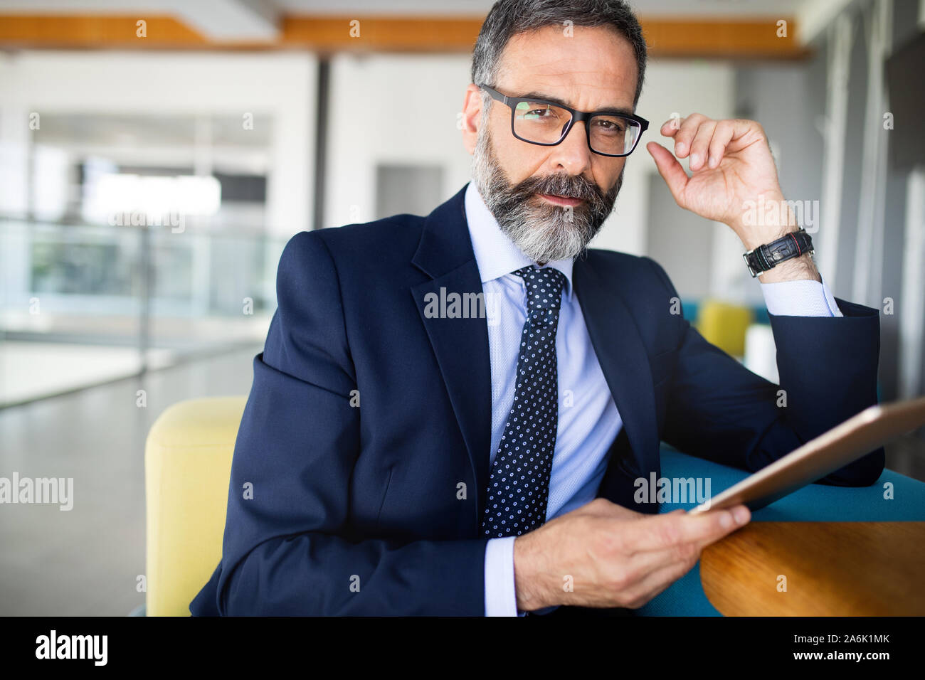 Serious senior male leader hi-res stock photography and images - Alamy