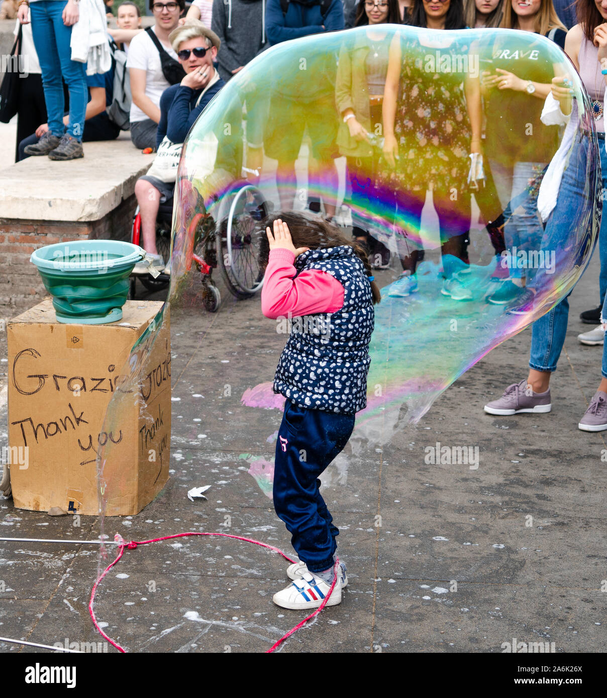 Bubble Mam in Rome Stock Photo - Alamy