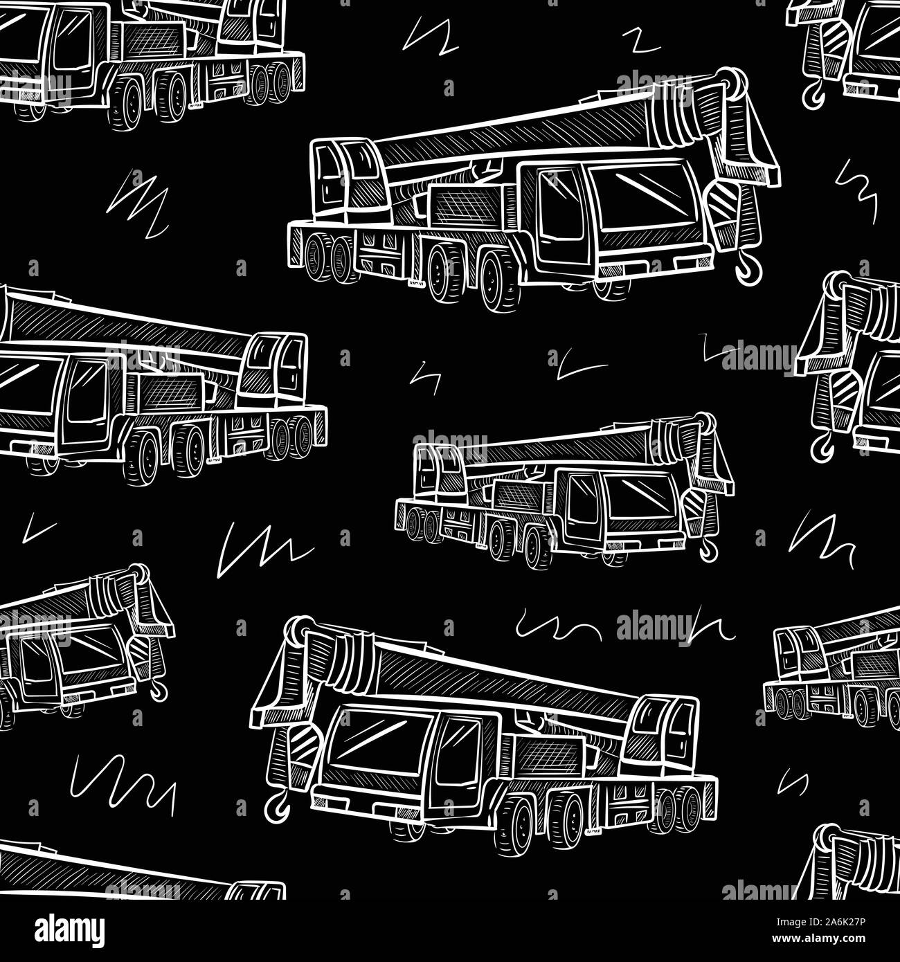 Seamless texture with black background and service machines Stock ...