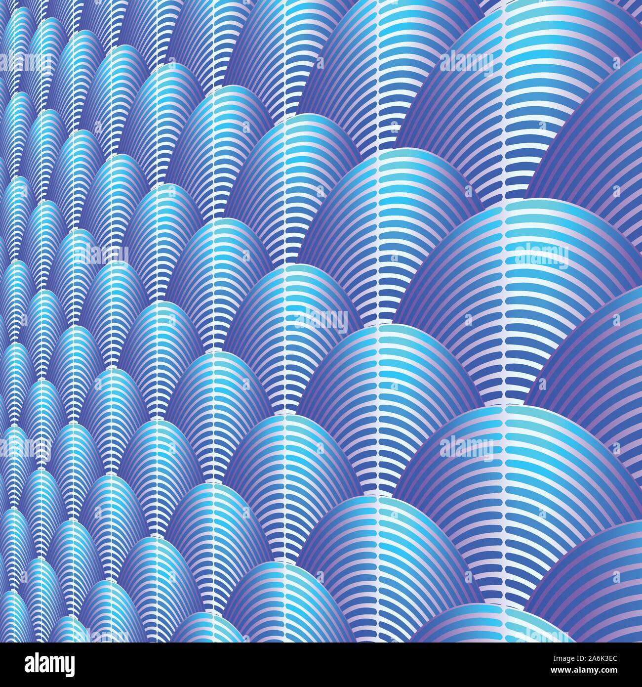 Feather styled background with curved lines styled as exotic bird ...