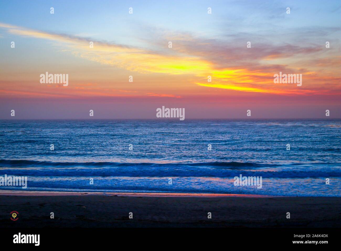 Sunset at the beach Stock Photo - Alamy