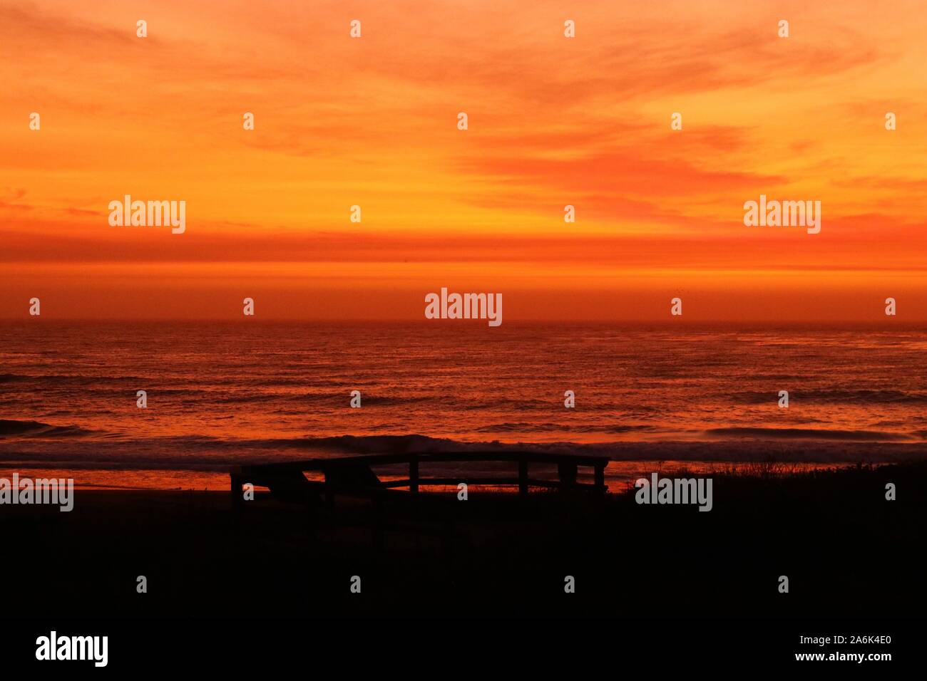Moonstone beach sunset cambria california hi-res stock photography and ...