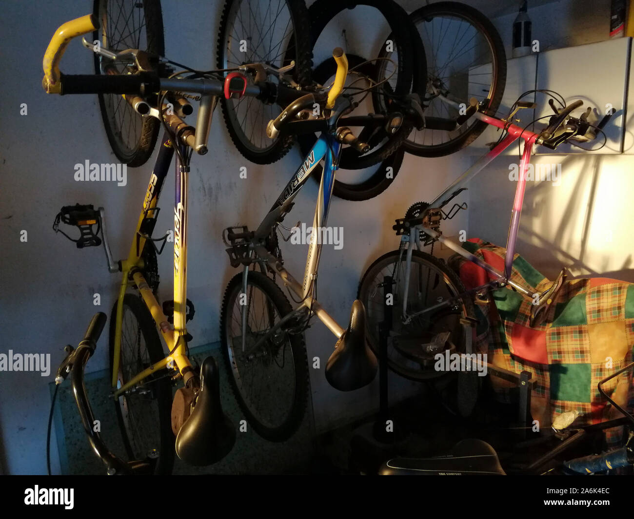 Bicycle hanging garage hi-res stock photography and images - Alamy