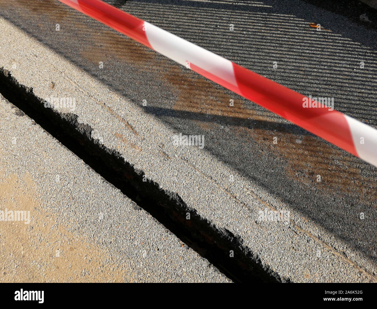 Italy, Casorezzo, excavations for new fiber optic telephone line Stock ...