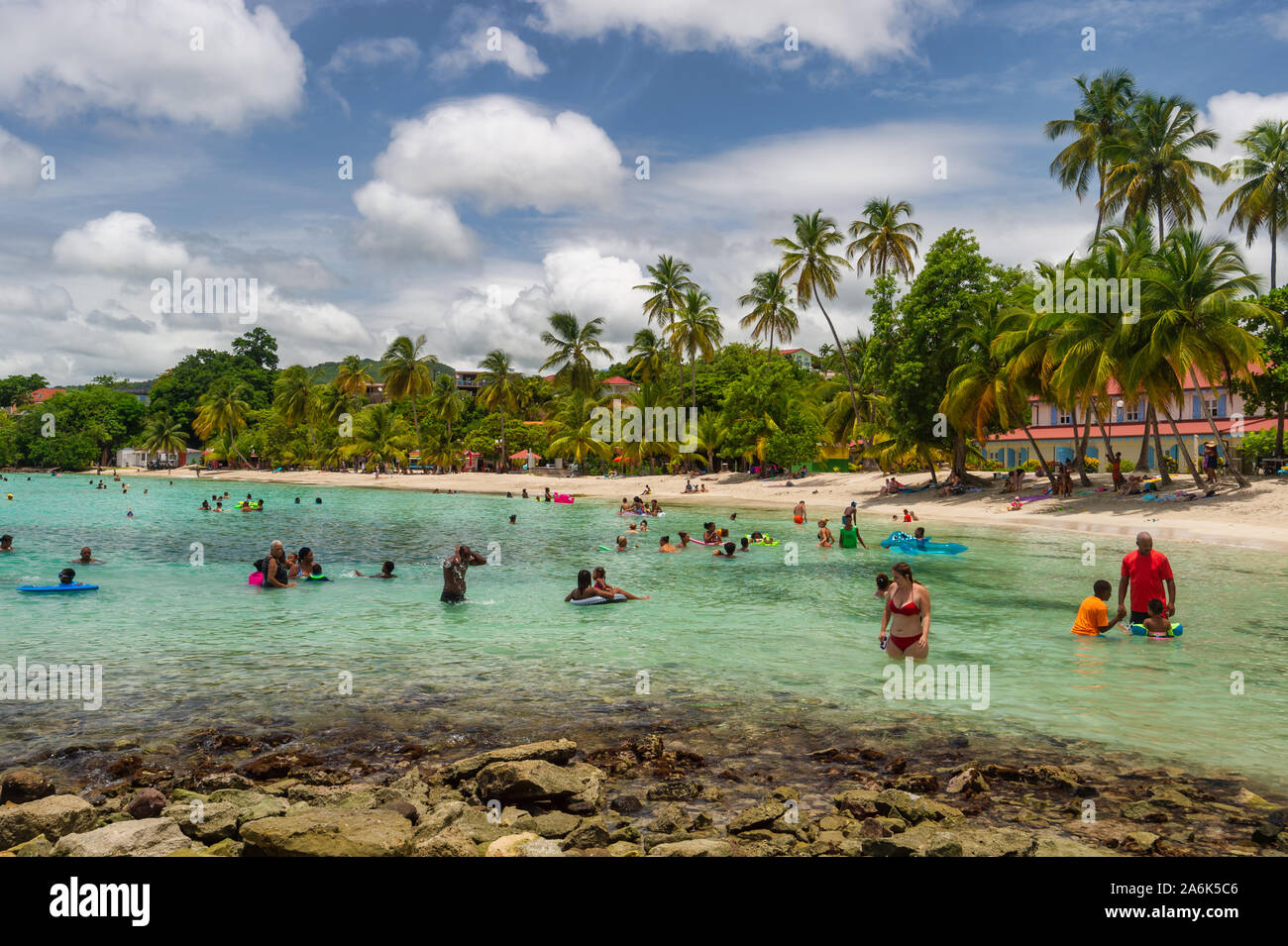 Anse Figuier, Martinique, France - 14 August 2019: Anse Figuier ...
