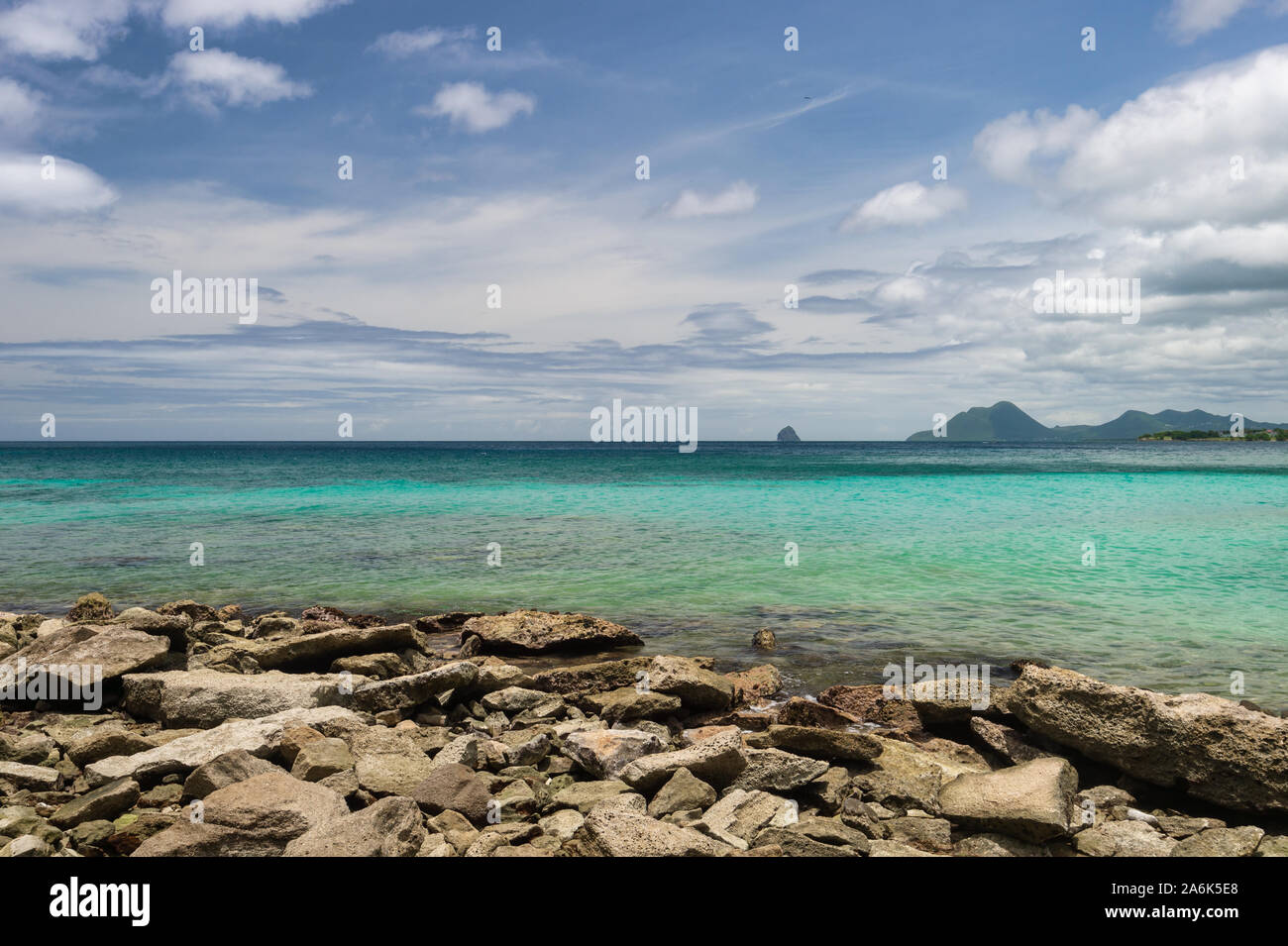 Anse Figuier, Martinique, France - 14 August 2019: Anse Figuier ...