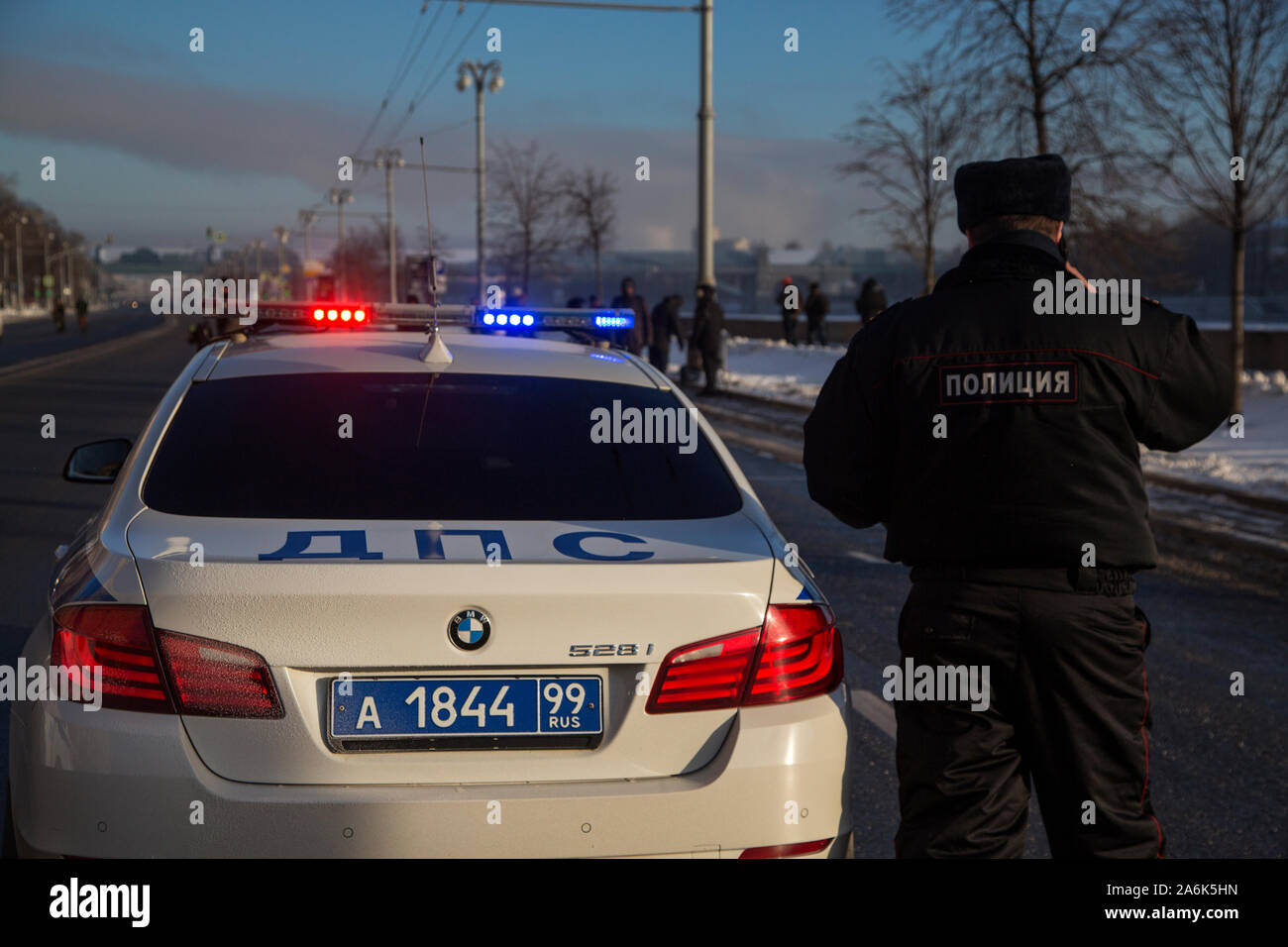 Moscow police car hi-res stock photography and images - Alamy