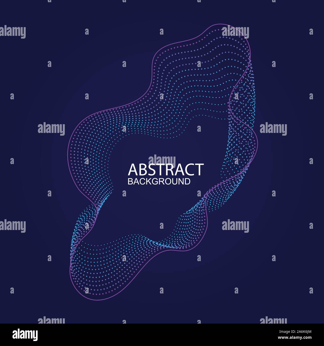 Abstract blue background with a dynamic waves and particles. Illustration suitable for motion ...