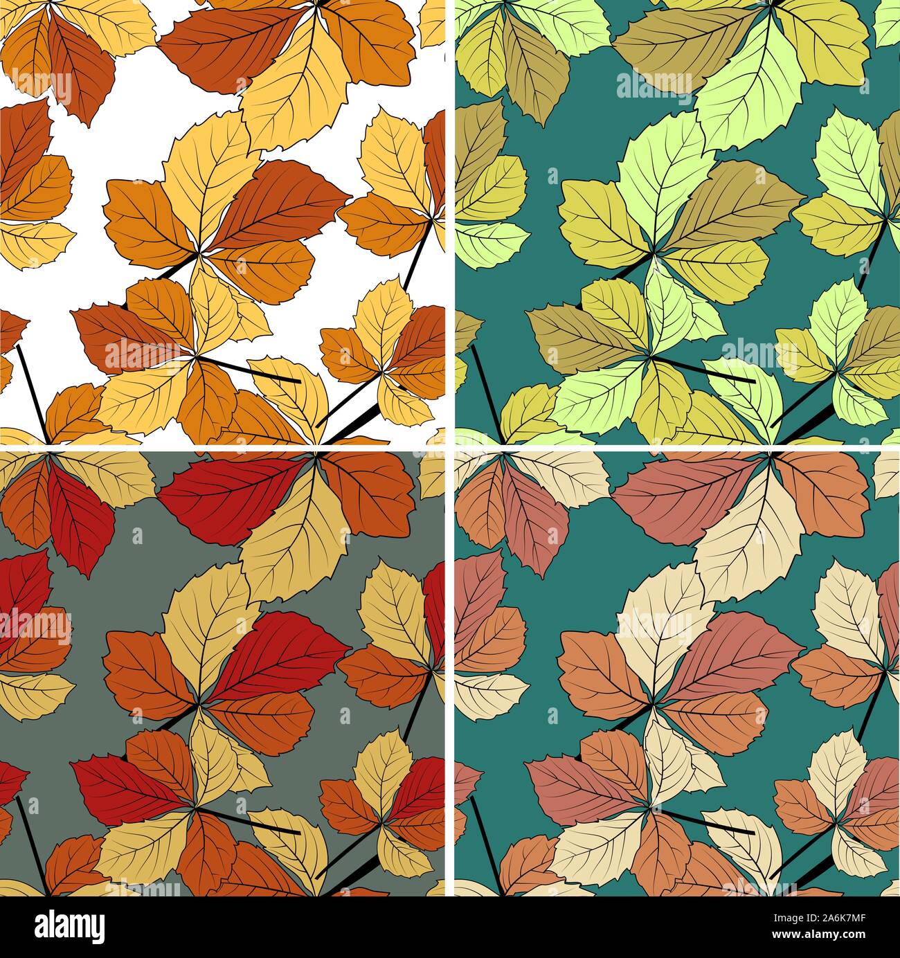 Leaf background. Modern nature backdrop. Autumn tree vector. Seasonal ...