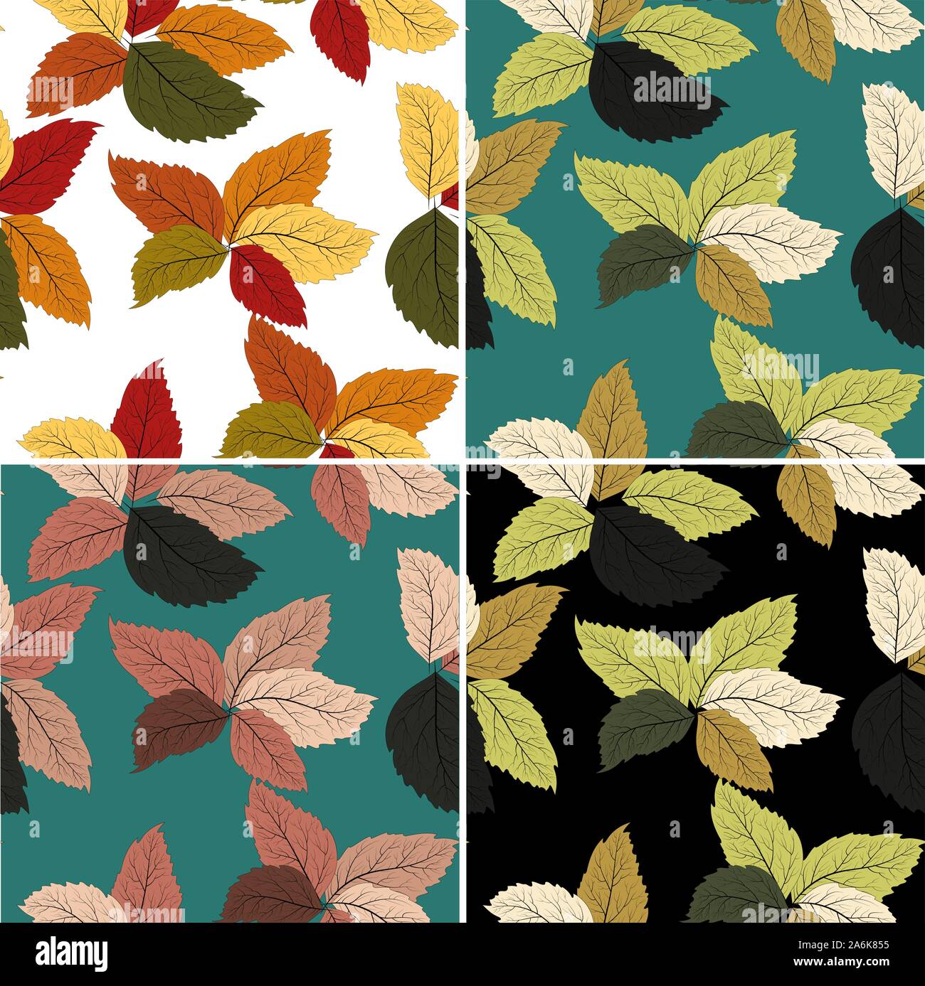 Leaf background. Modern nature backdrop. Autumn tree vector. Seasonal ...