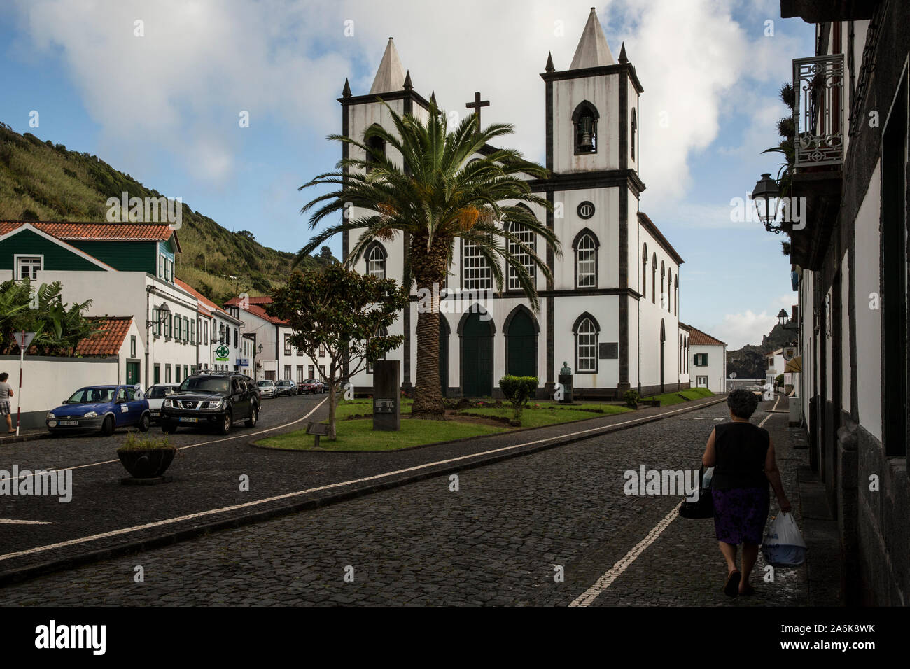 Santissima Trindade church at Lajes do Pico. Azores, Portugal Stock ...