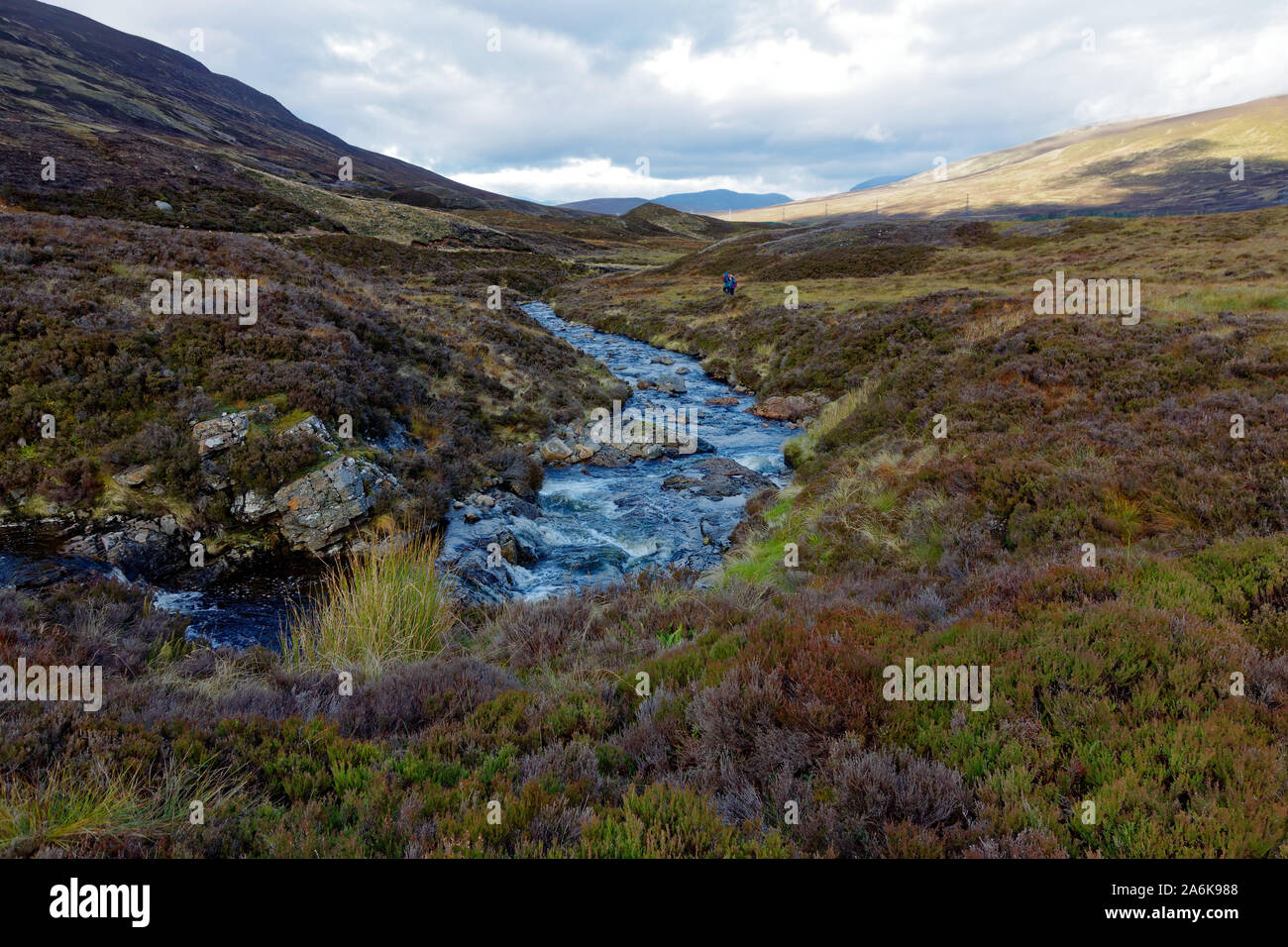 A stream that requires to crossed on the descent from A'Mharconaich ...