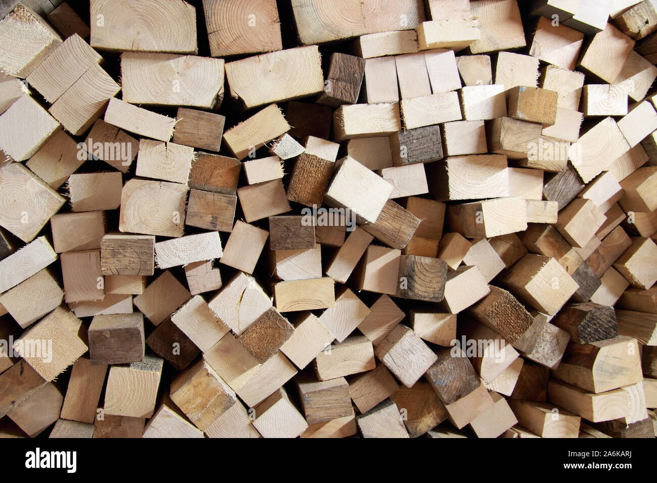 a stack with squared timber Stock Photo - Alamy