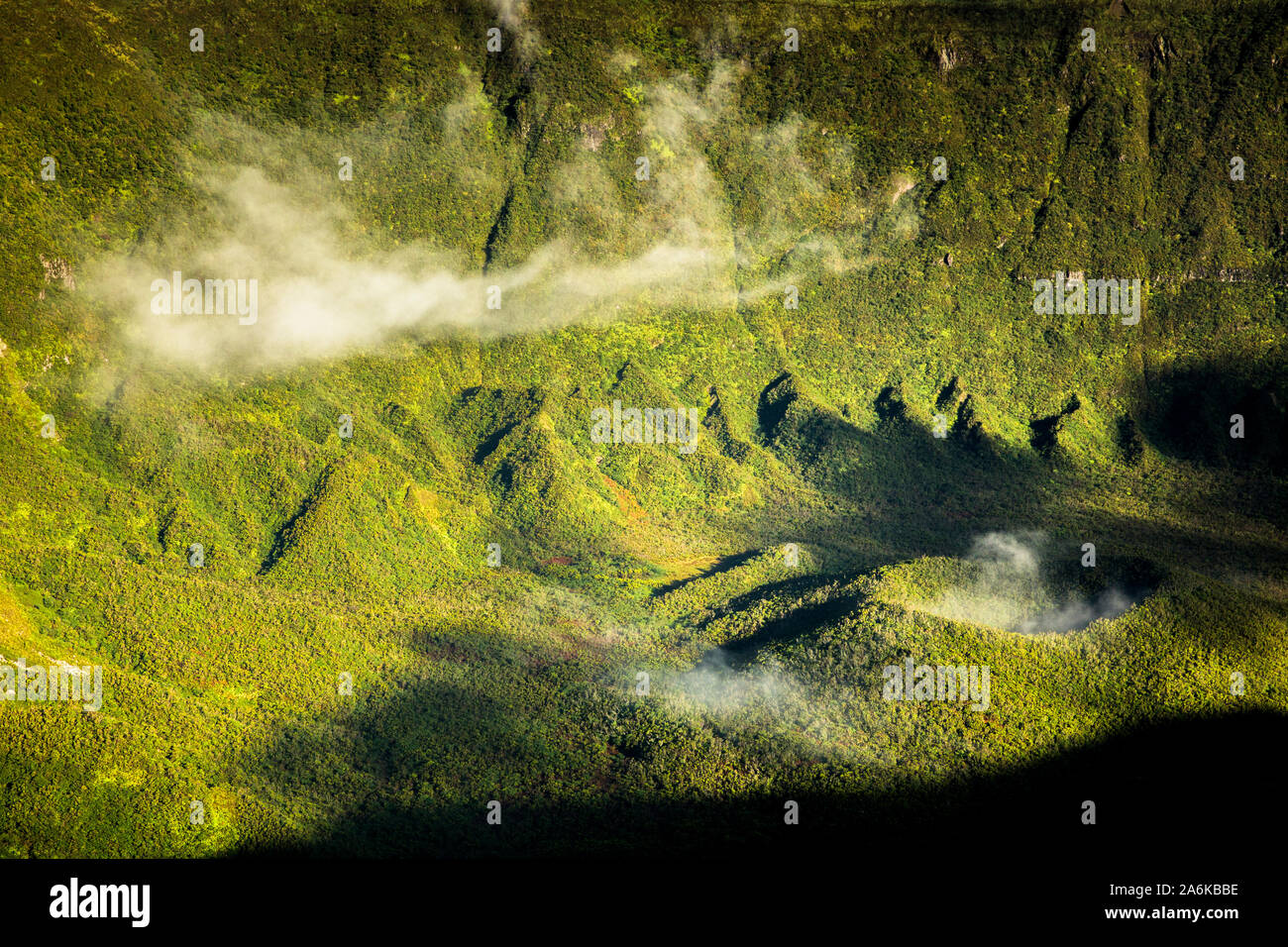 Clouds inside Faial caldera. Azores, Portugal Stock Photo - Alamy