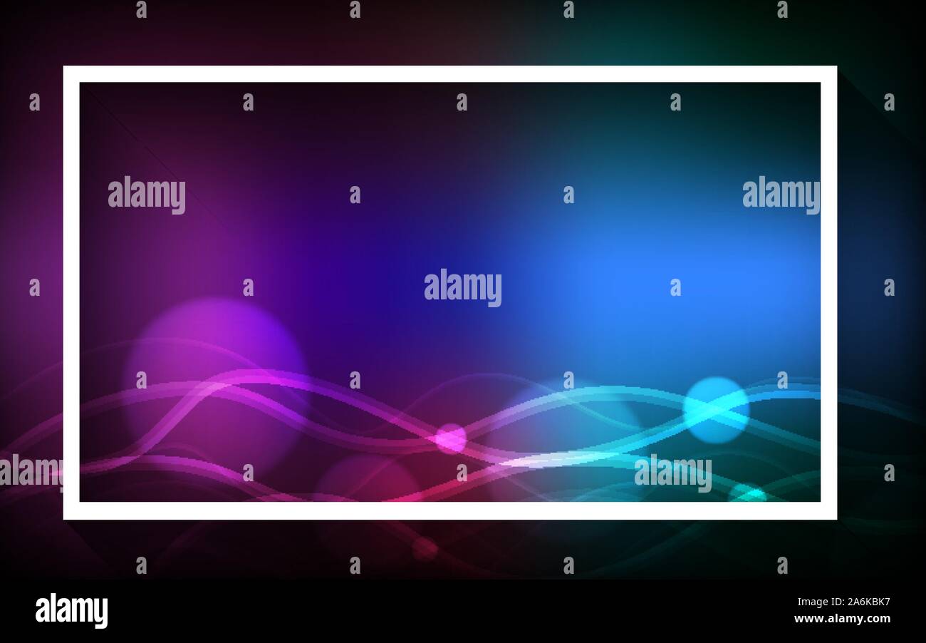 Frame template design with colorful lights illustration Stock Vector ...