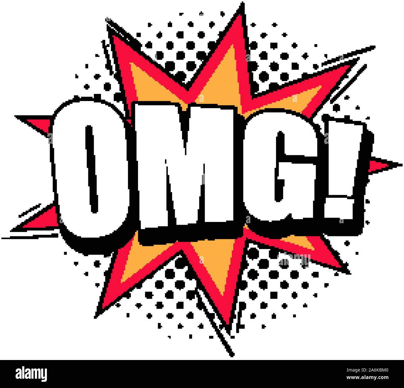 Expression words design for OMG illustration Stock Vector Image & Art ...