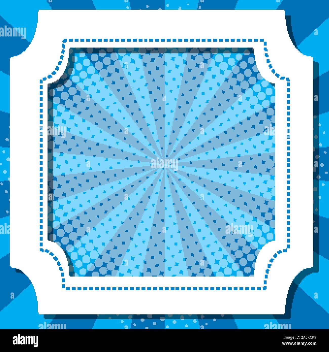 Frame template design with blue dots illustration Stock Vector Image ...