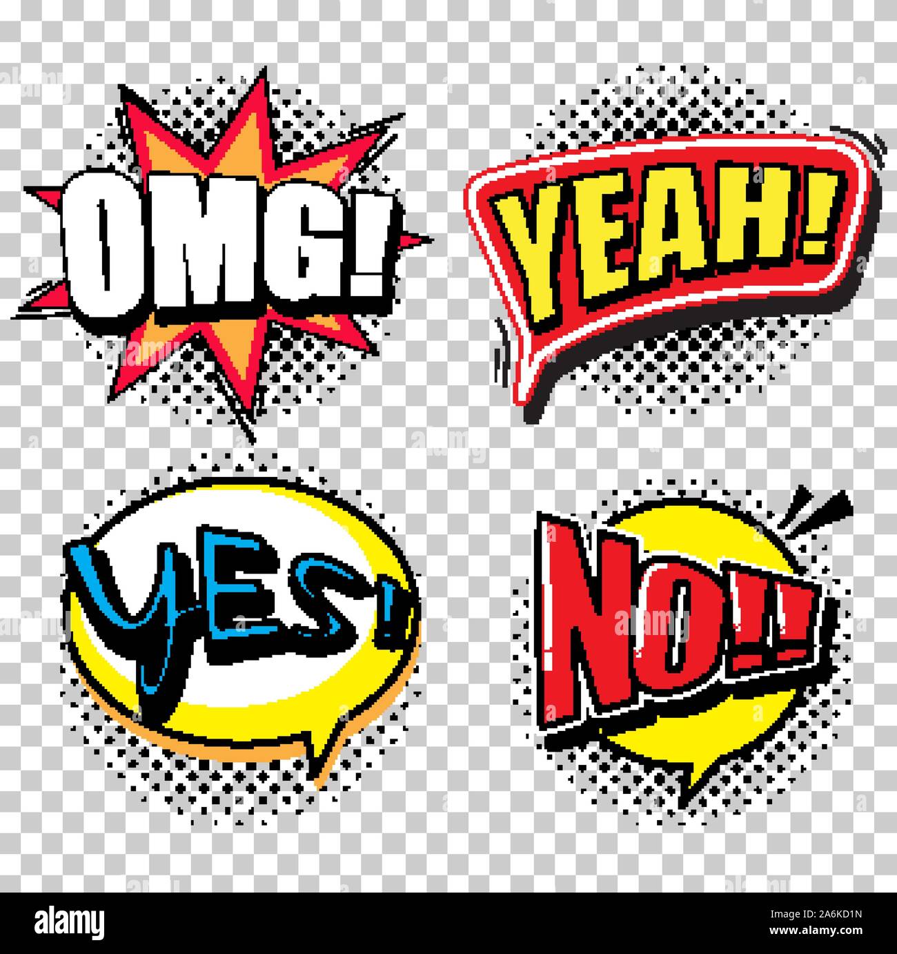 Expression words design for four words illustration Stock Vector Image ...