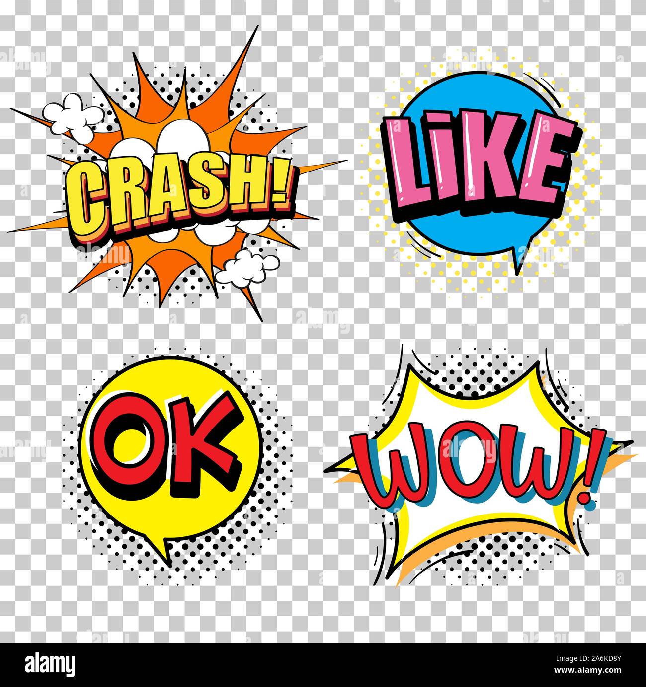 Expression words design for four words illustration Stock Vector Image ...