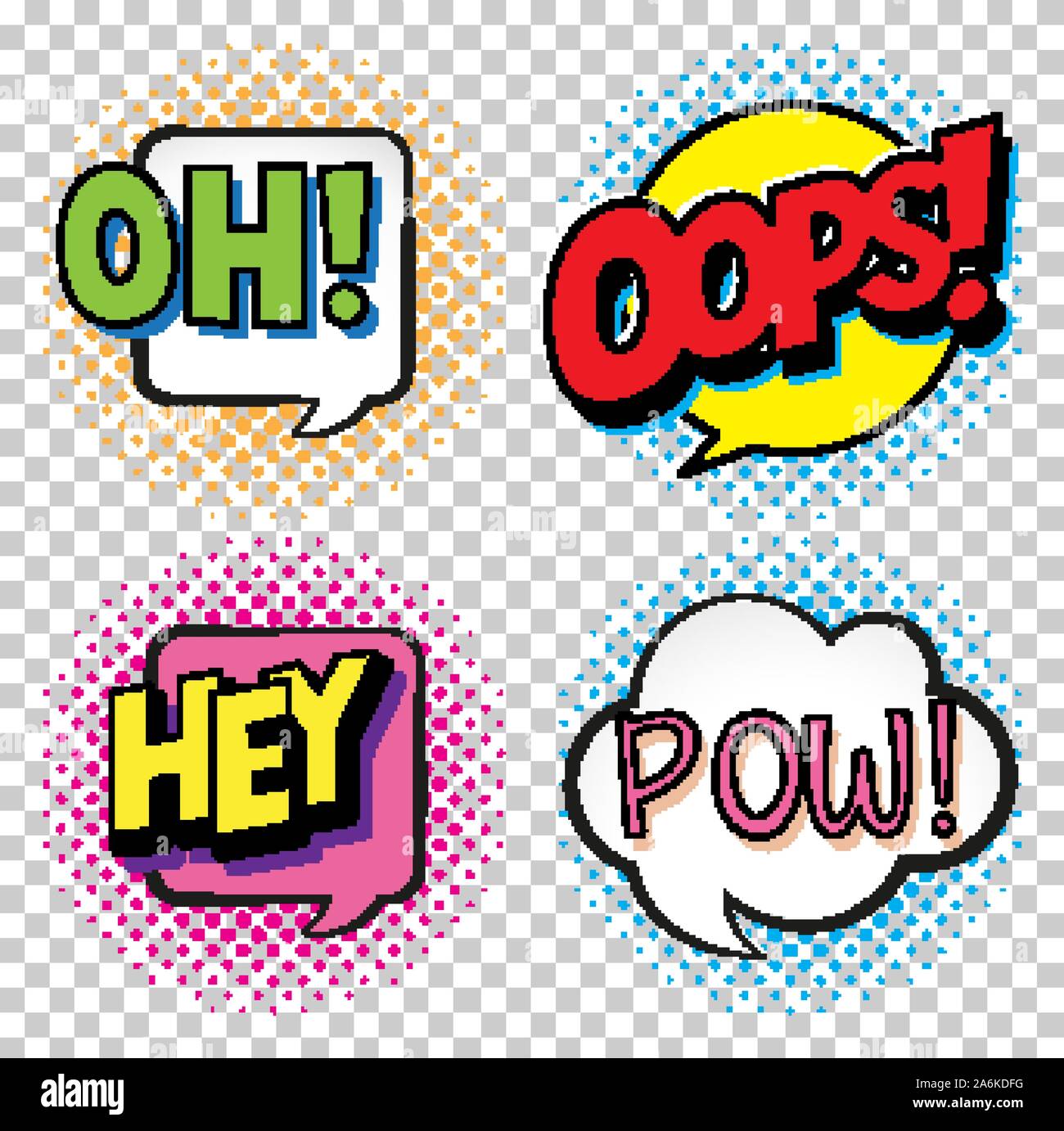 Expression words design for four words illustration Stock Vector Image ...