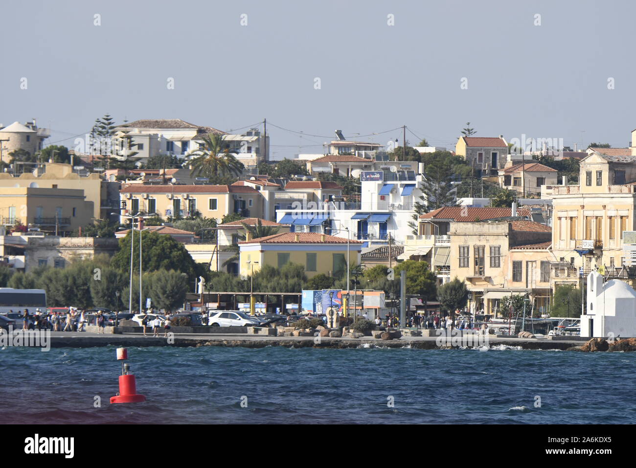 overview of the city of Egina on Aegina Island in Greece Stock Photo ...