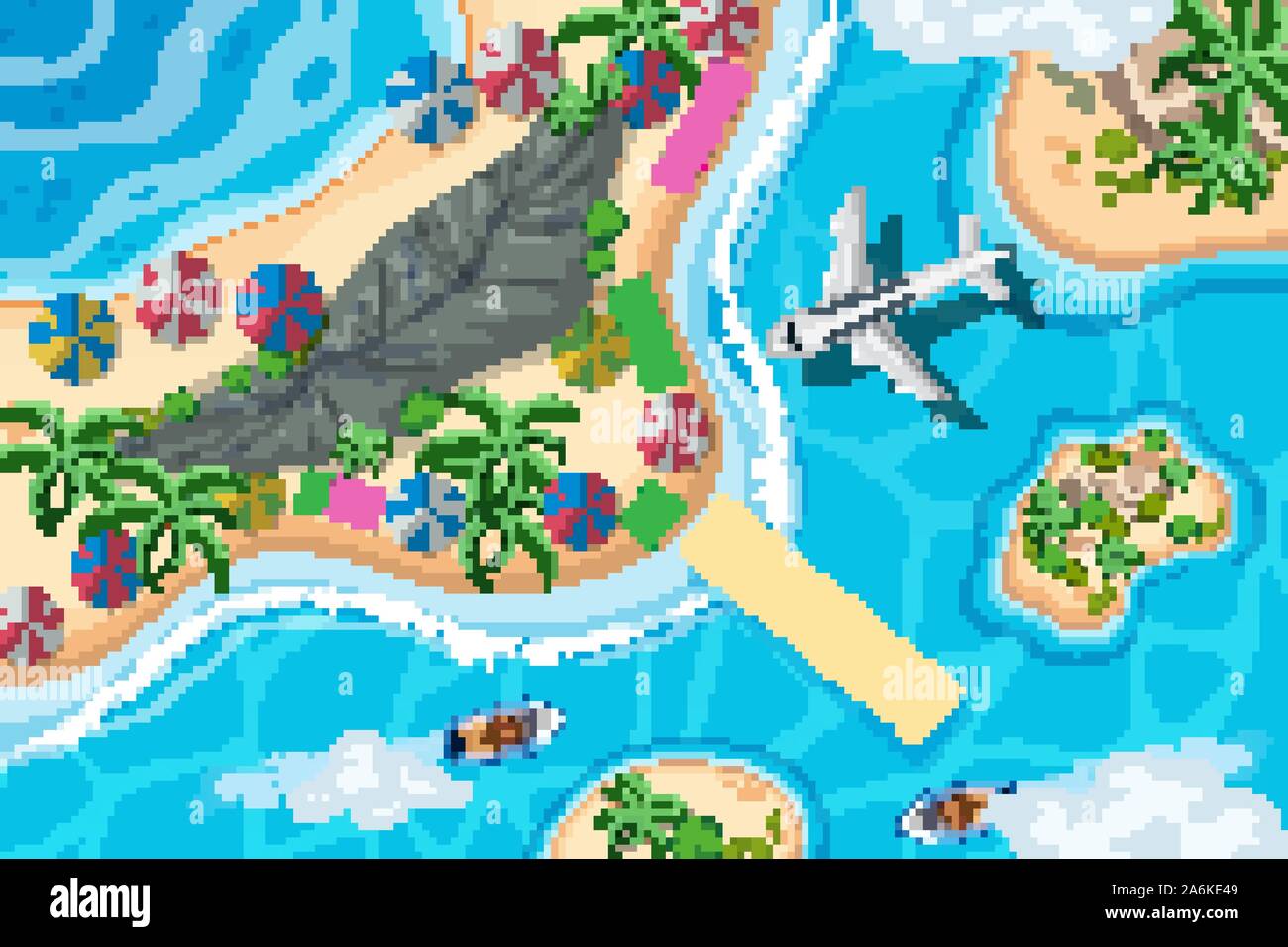 Set of aerial view scenes illustration Stock Vector Image & Art - Alamy