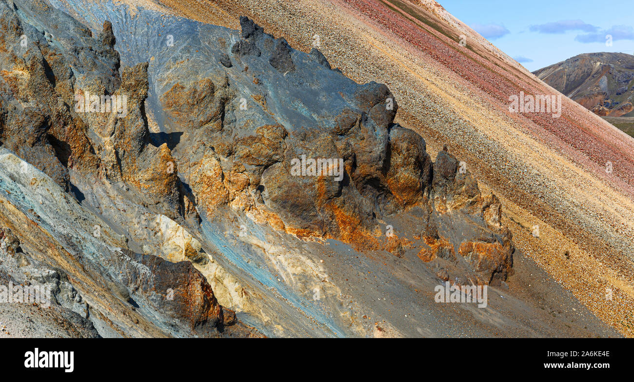 Multi-colored mountains in Landmannalaugar, Iceland Stock Photo - Alamy