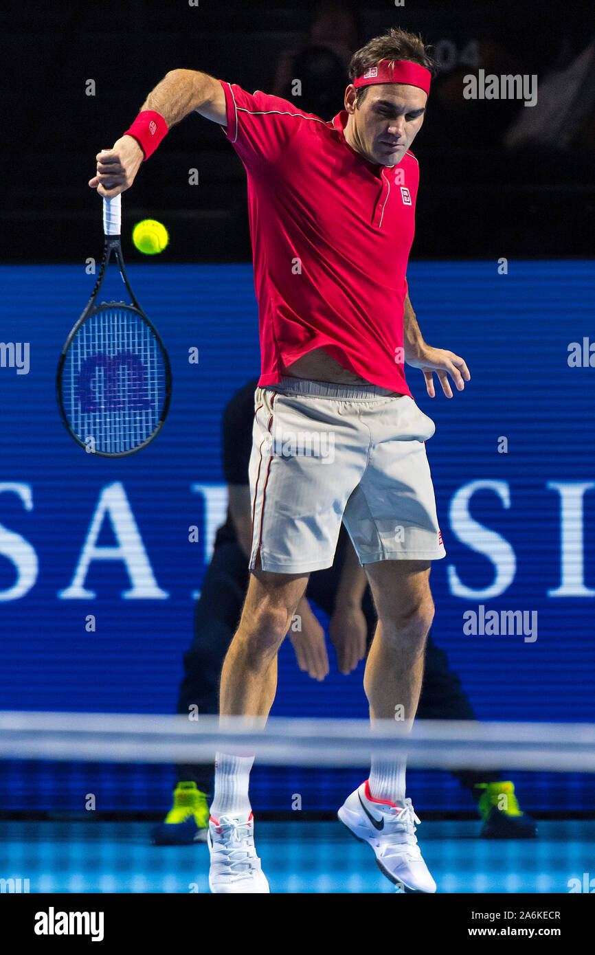 St. Jakobshalle, Basel, Switzerland. 27th Oct, 2019. ATP World Tour Tennis, Swiss Indoors Final ...