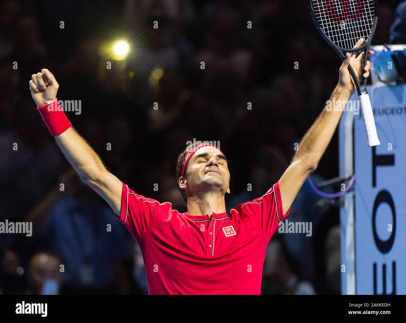 St. Jakobshalle, Basel, Switzerland. 27th Oct, 2019. ATP World Tour Tennis, Swiss Indoors Final ...