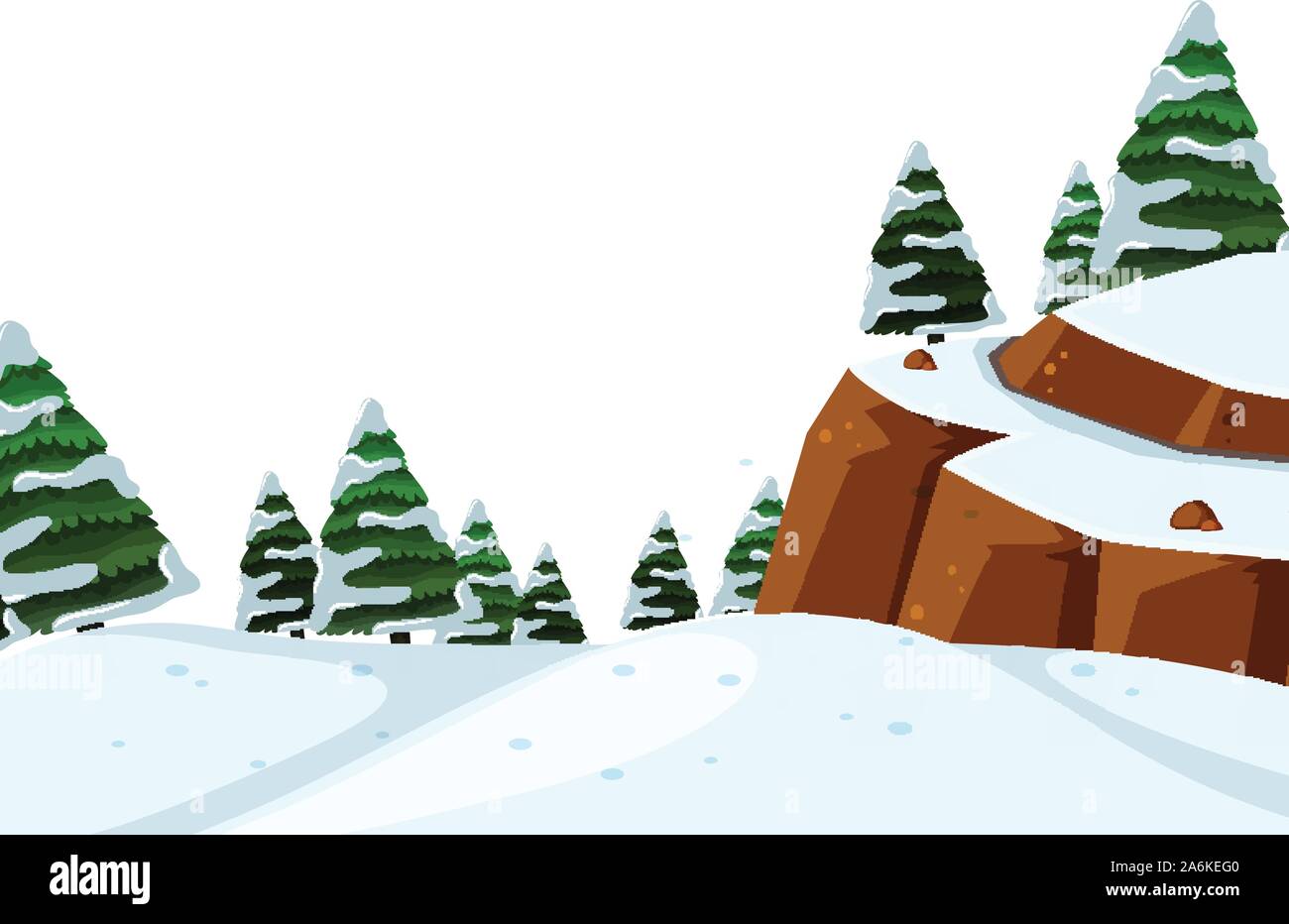 Snow mound landscape Stock Vector Images - Alamy